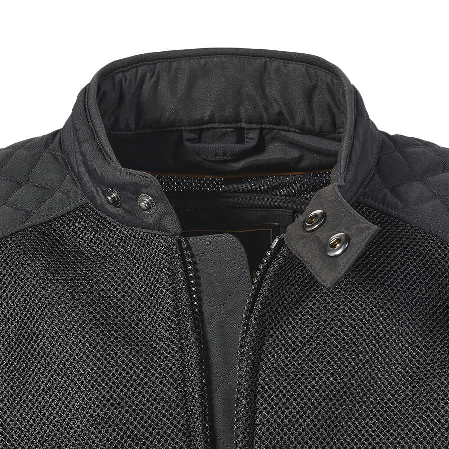Braddan Retro Mesh Jacket in Black & Gold | Motorcycle Clothing