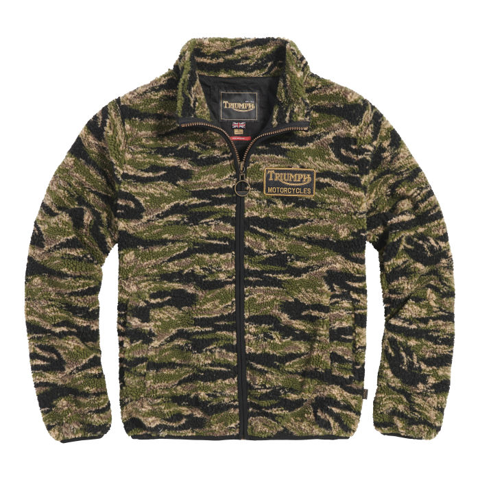 Dodger High-Pile Tiger Camo Fleece Jacket | Triumph Heritage
