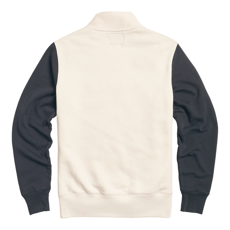 Ribble Quarter Zip Logo Heavyweight Sweatshirt in Bone | Triumph Heritage