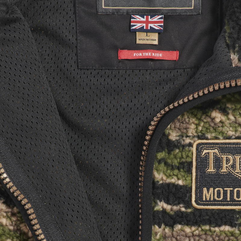 Dodger High-Pile Tiger Camo Fleece Jacket | Triumph Heritage