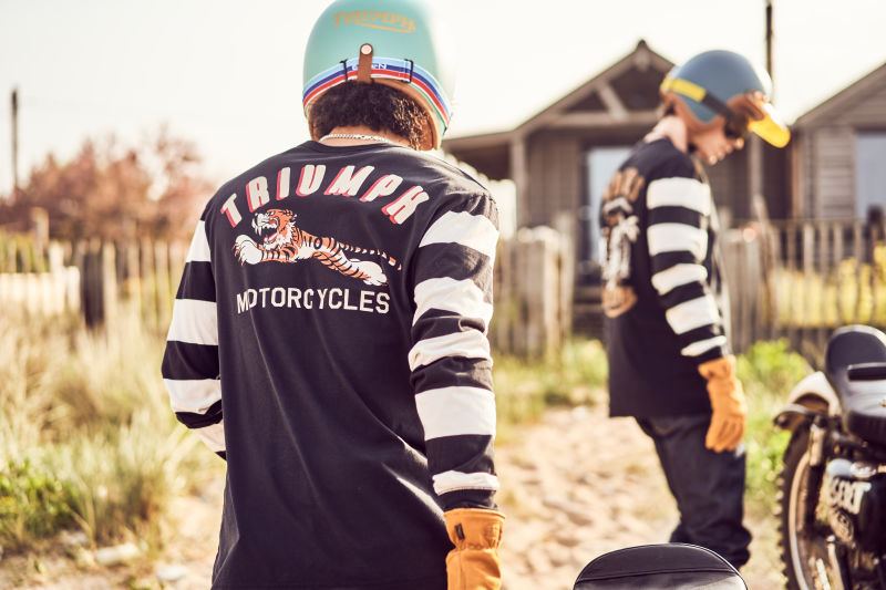 Supertrack Tiger Striped Long Sleeve T-shirt | Triumph Heritage