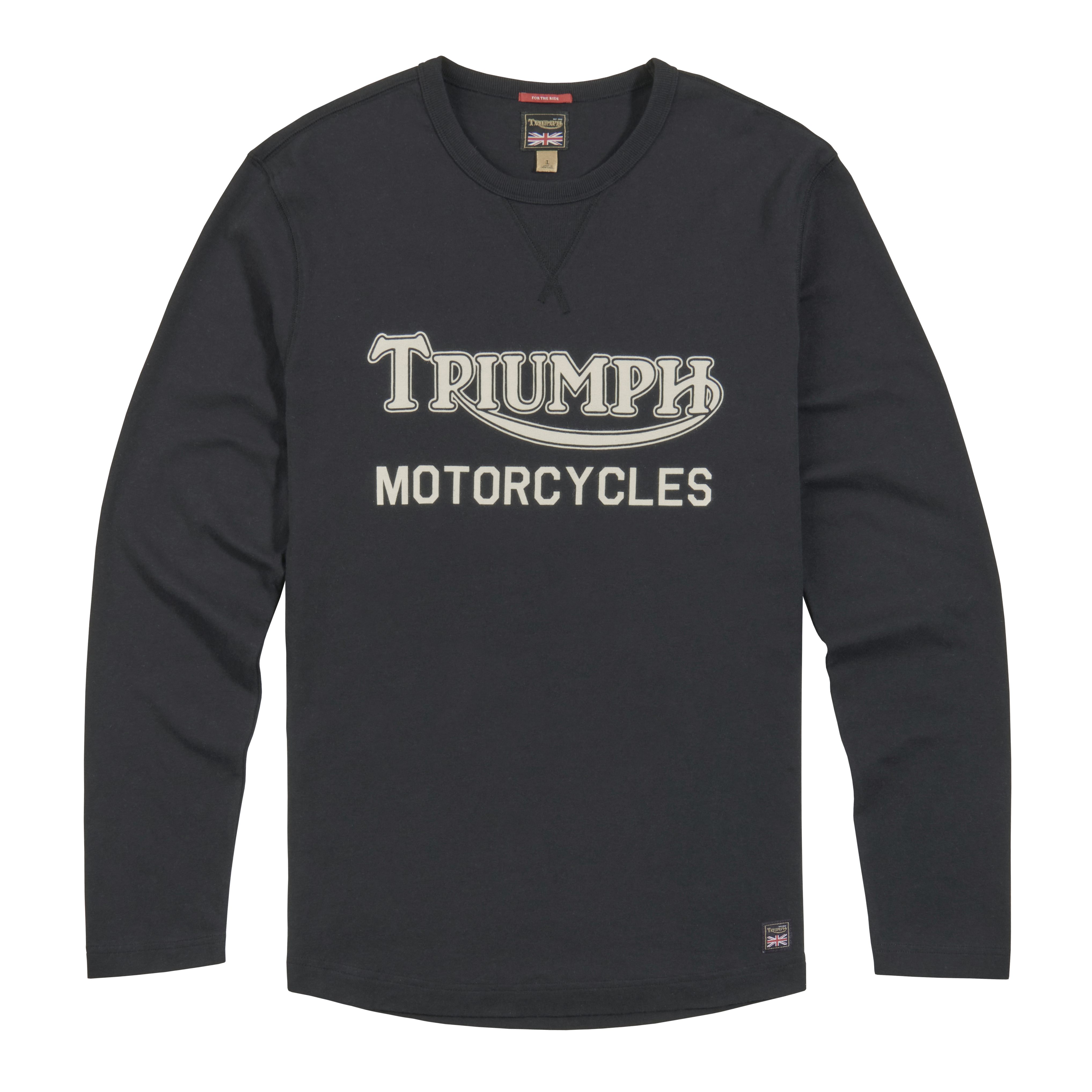 Outback Heavyweight Long Sleeved Tee in Black | Triumph Heritage